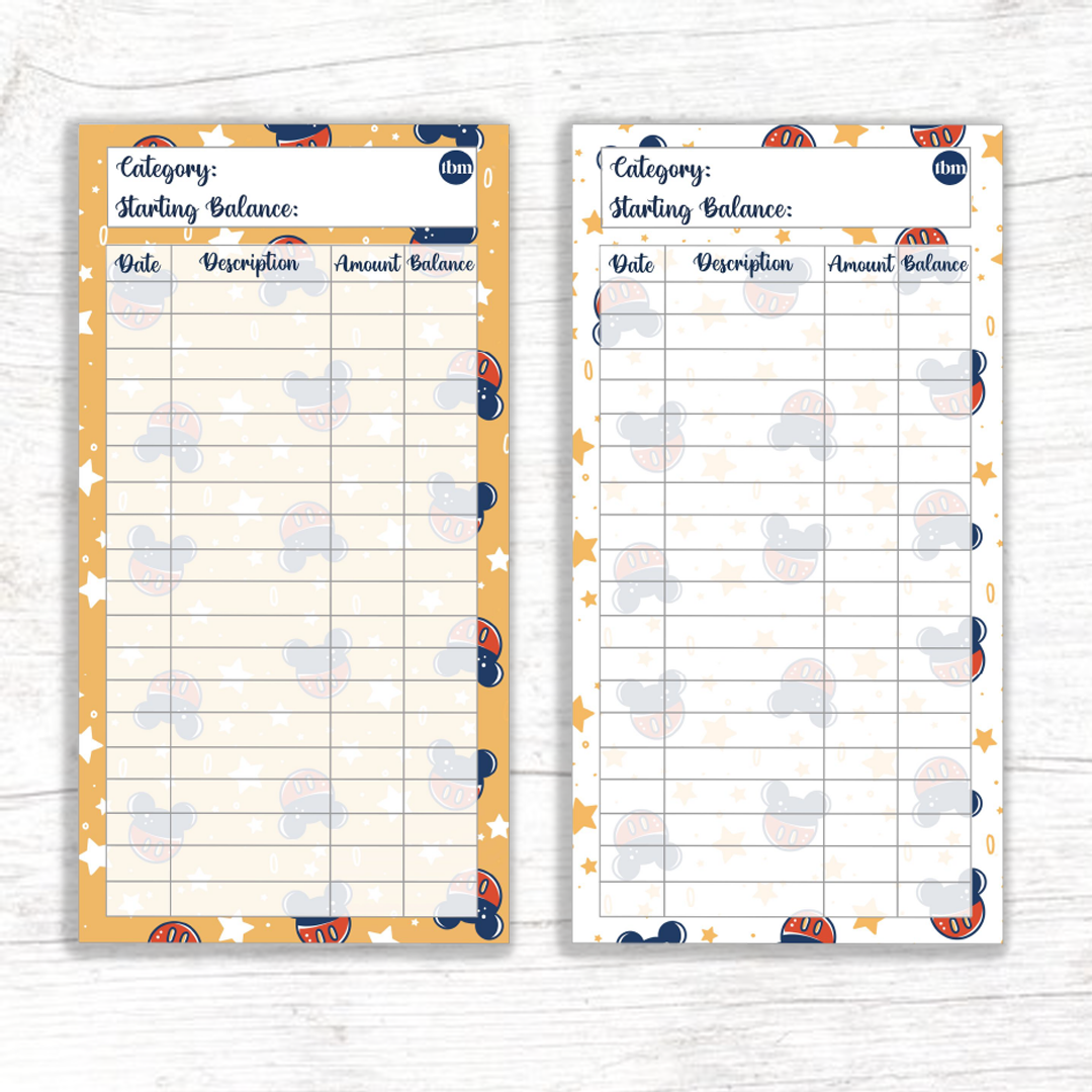 Disney Theme Spending Trackers (Printable) – The Budget Mom
