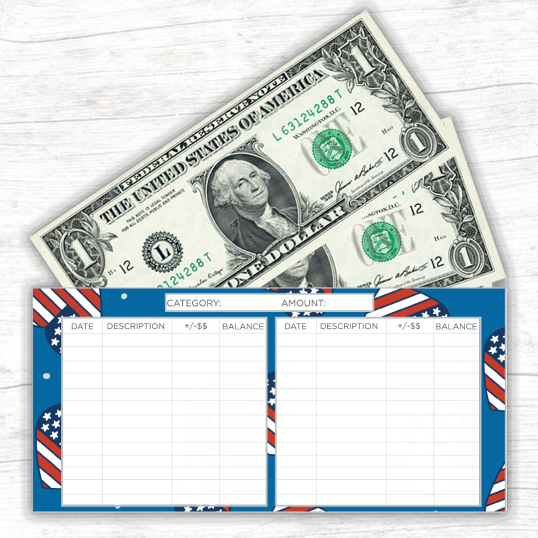 4th of July Theme Horizontal Cash Envelopes (Printable) – The Budget Mom