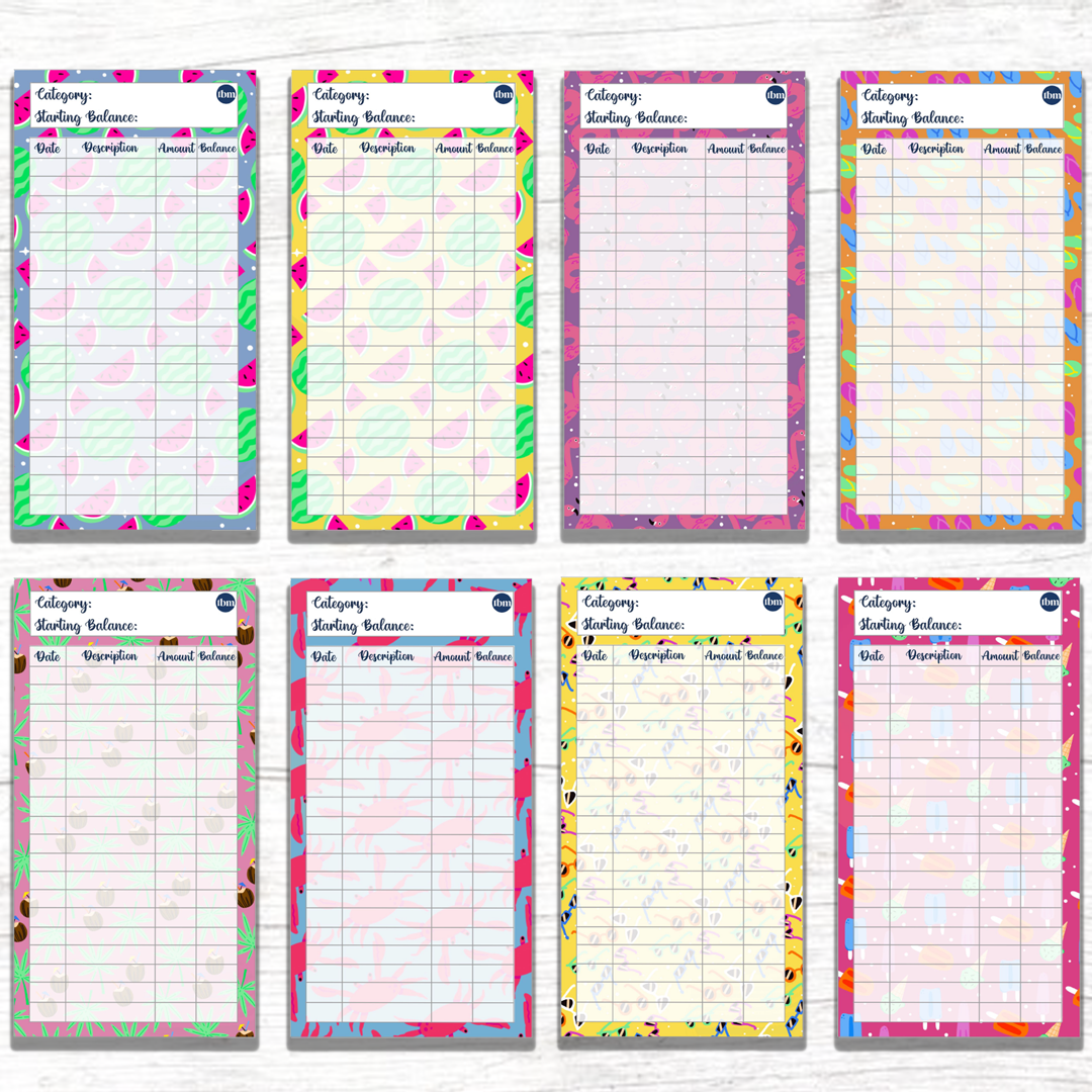 Summer Fun Theme Spending Trackers (Printable) – The Budget Mom