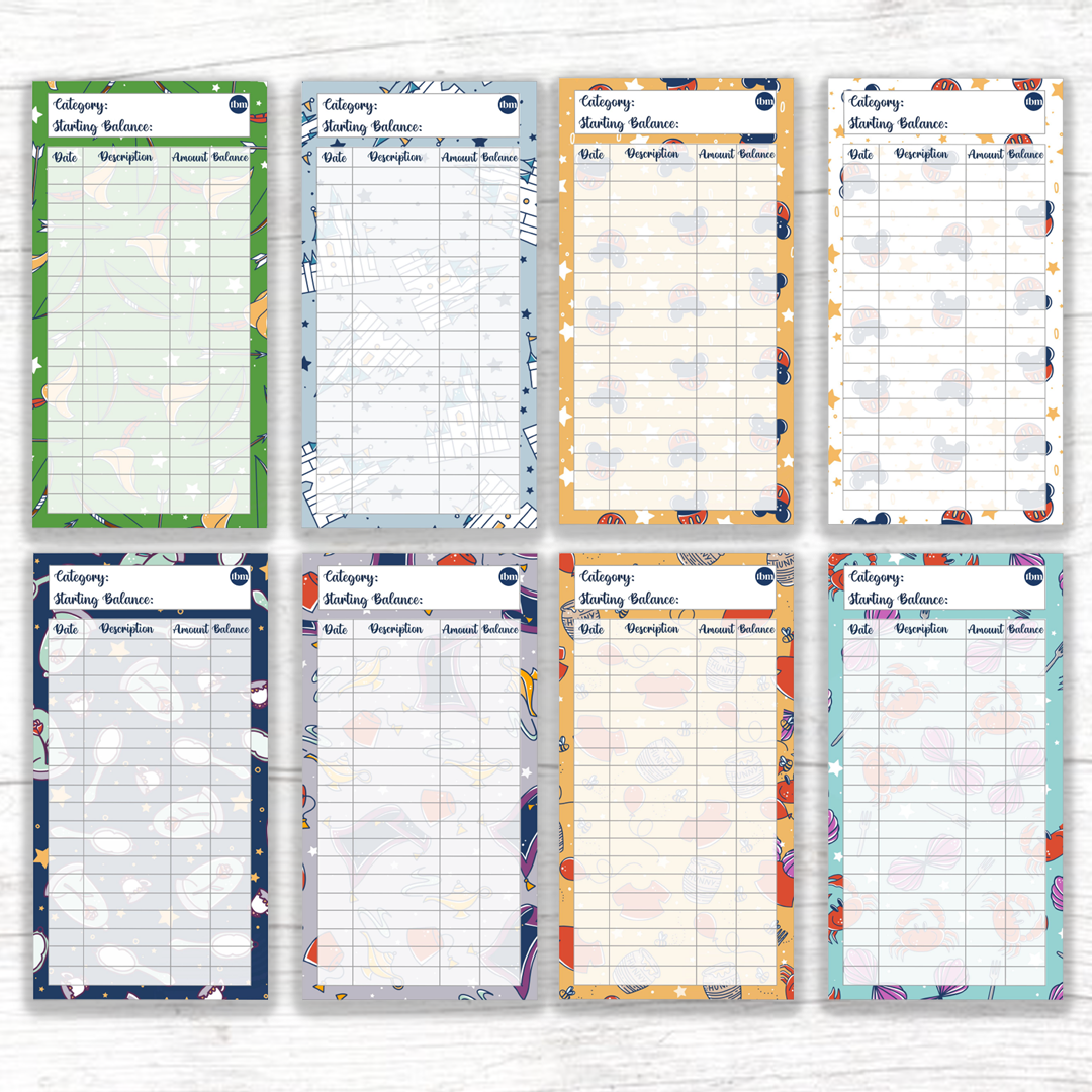 Disney Theme Spending Trackers (Printable) – The Budget Mom