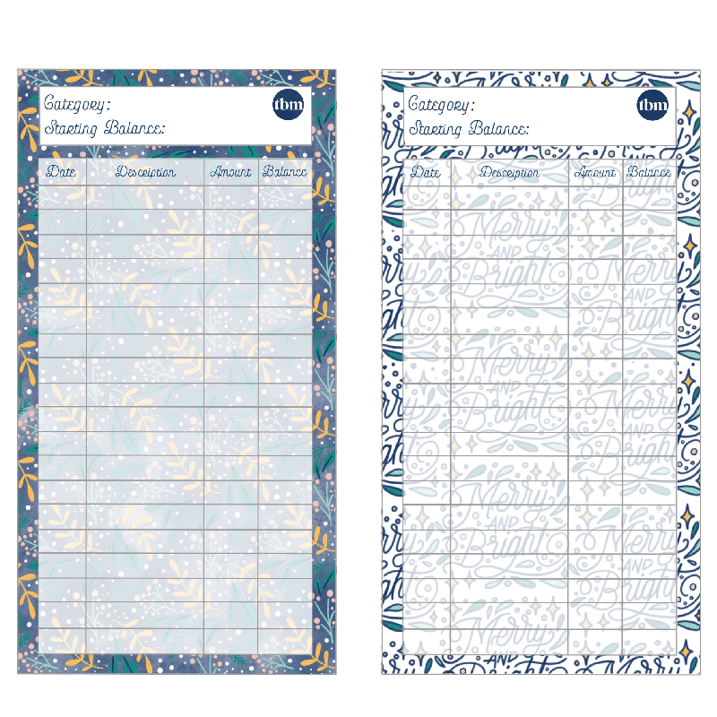 Holiday-Theme Spending Trackers (PRINTABLE) – The Budget Mom