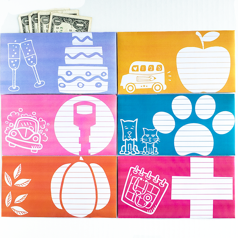 Horizontal Sinking Funds Cash Envelopes With Trackers (Printable) – The ...